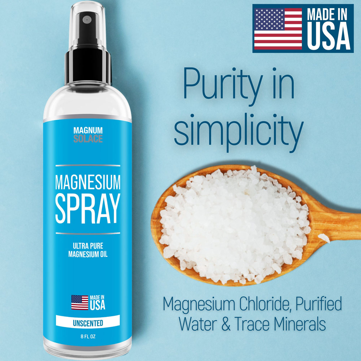 Magnesium Spray - Pure Magnesium Oil Body Spray, 12 oz – Magnum Solace