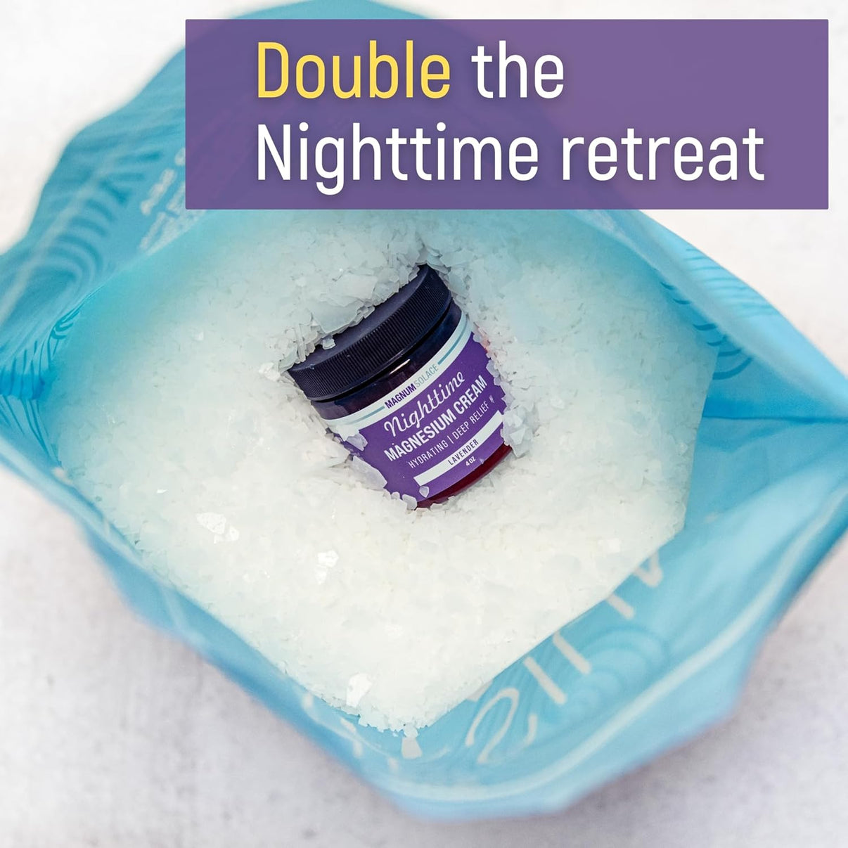 Magnesium Bath Flakes & Nighttime Magnesium Cream: Bundle – Magnum Solace